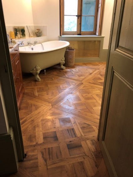 Reclaimed solid old oak parquet – French Versailles Parquet Floors